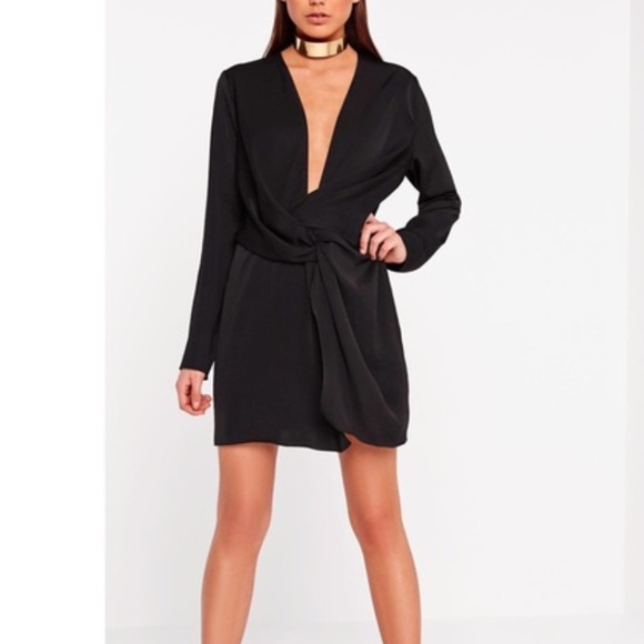 Missguided | Dresses | Missguided Black Wrap Dress | Poshmark
